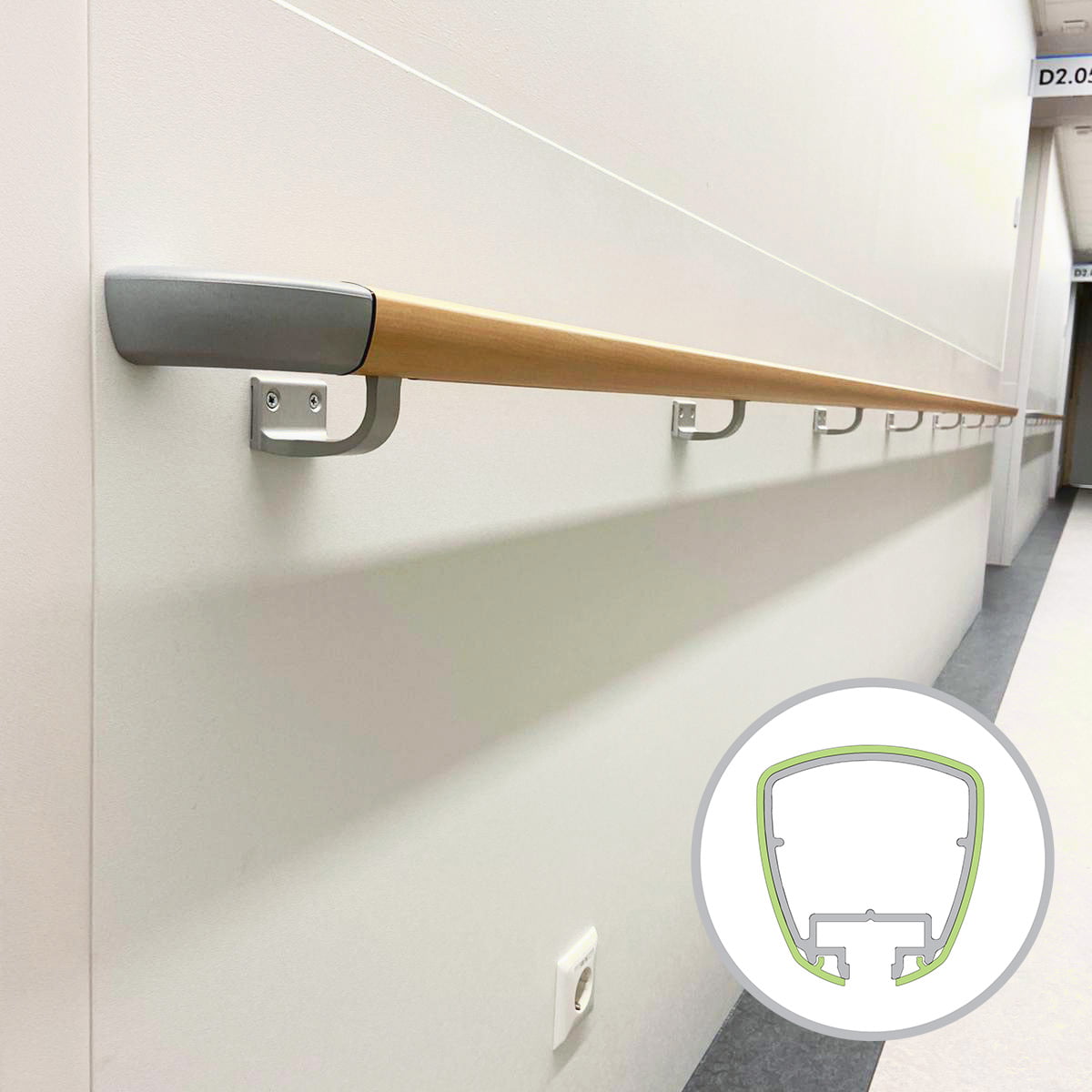 SPM Linea Touch Leuning met vinyl coating | Mapro B.V.